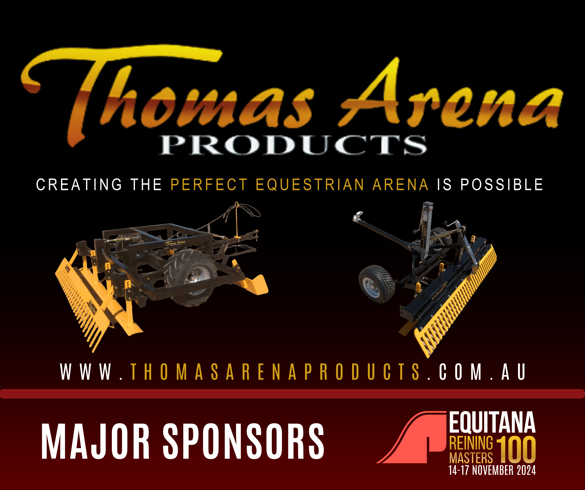 Reining Masters 100 Major Sponsors - EQUITANA Melbourne